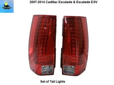 22884388 22884387 Cadillac Escalade & ESV Left, Right Tail Lights Lamp ...