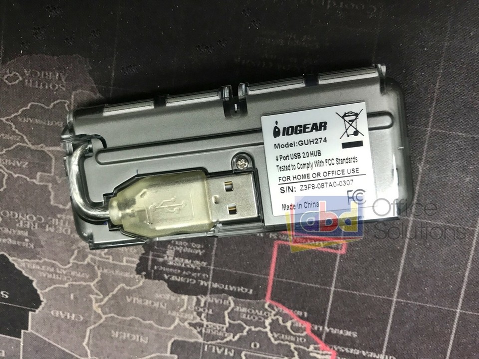 IO GEAR GUH274 4 Port USB 2.0 HUB (No Power Adapter Included) | eBay