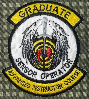 USAF 26th Weapons Sq AIC Graduate Sensor Operator Patch Repro New A303 ...