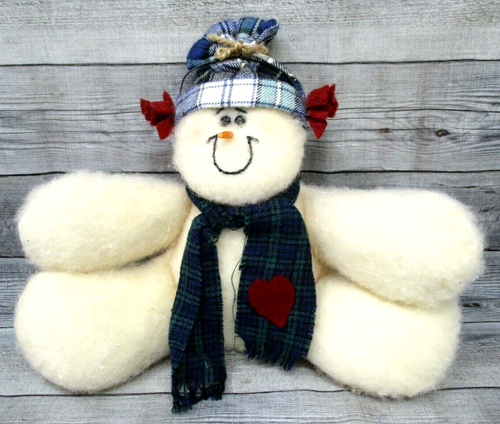 Winter Snowman Plush Weighted bottom arms and legs 1 pound Christmas ...