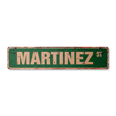 MARTINEZ Vintage Street Sign Childrens Name Room Metal Sign | eBay