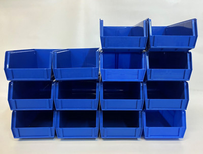 Hanging & Stacking Storage Blue Bin 4-1/8 x 7-3/8 x 3in, Lot of 14 | eBay
