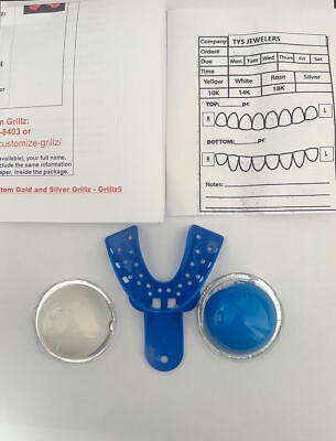 Custom Grillz Mold Kit - Teeth Dental Impression Kit w/Putty Bottom ...