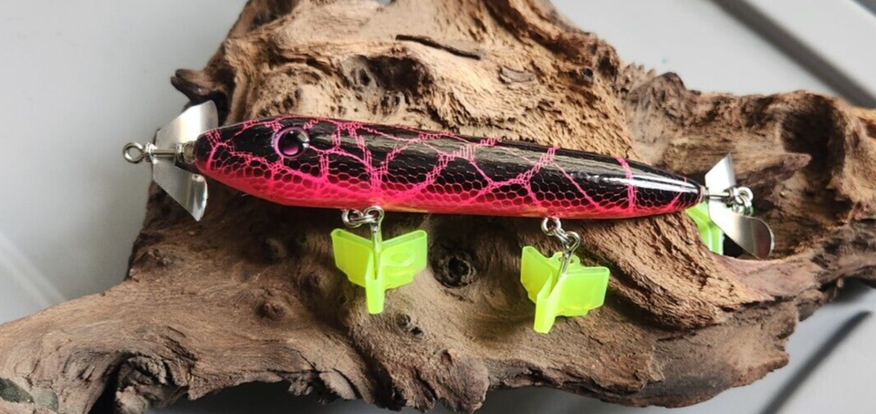 6 inch Custom Handmade wooded BIG BOY Chopper topwater lure( Pinky) | eBay