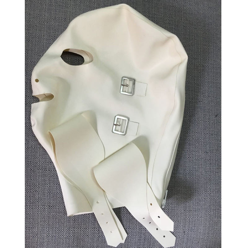 Full Cover Latex Hood with Removable Eyes and Mouth Masks Rubber Mask ...