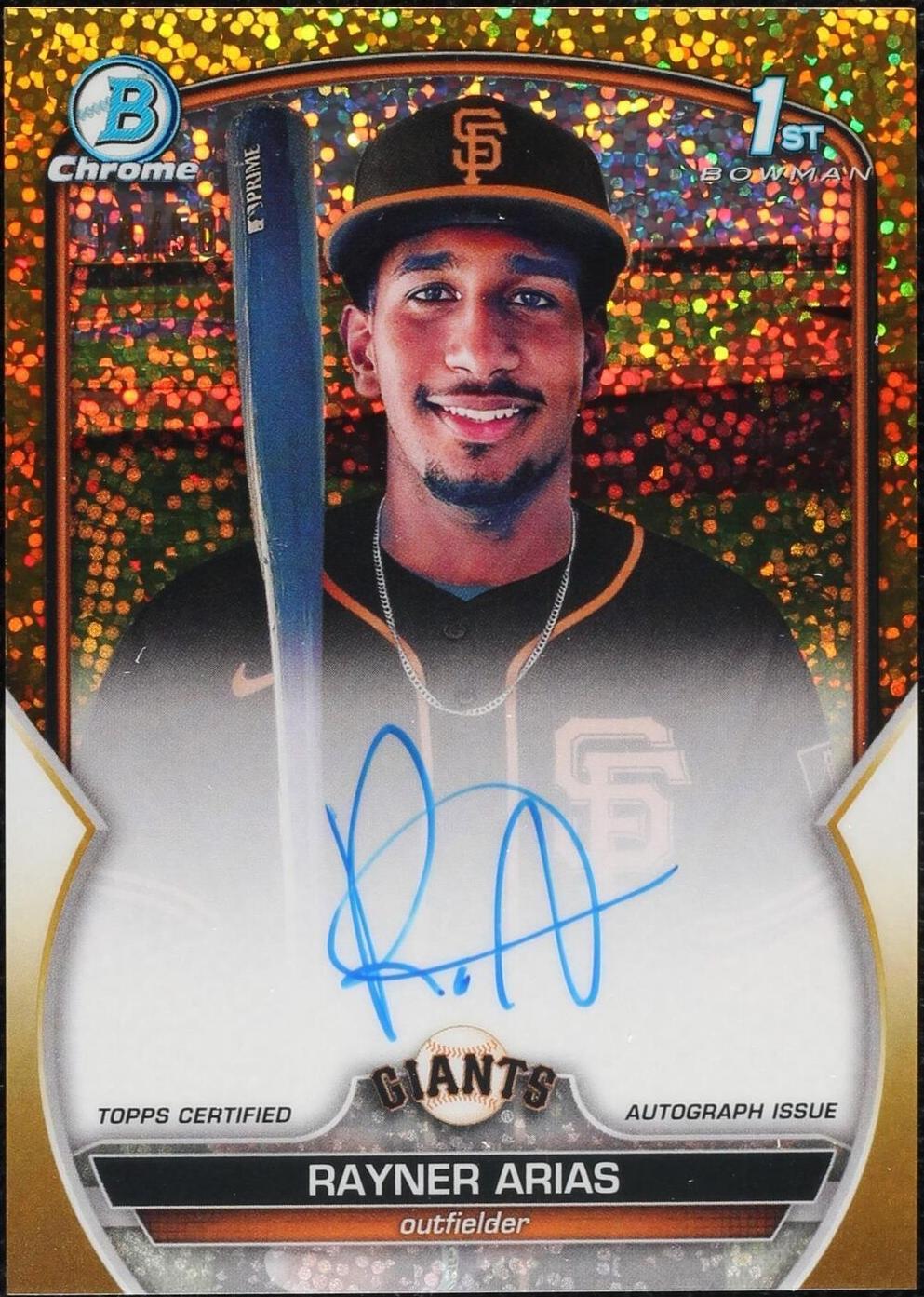 2023 Bowman Chrome - Prospect Autographs Rayner Arias #CPA-RA Gold Mini ...