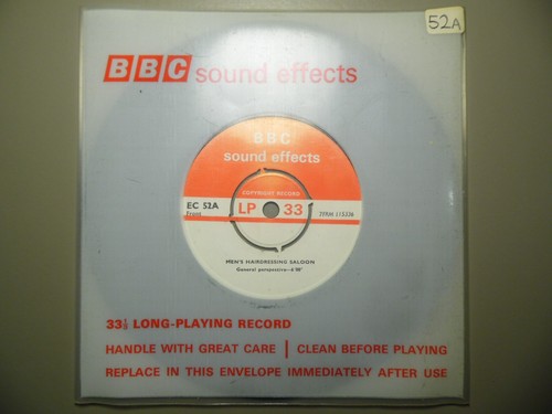 BBC Sound Effects Vinyl Record: Men's Hairdressing Saloon, Barbers ...