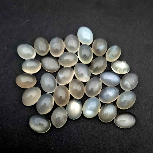 Natural White Moonstone Oval Cabochon Loose Gemstone Lot 12x16 MM 52 CT ...