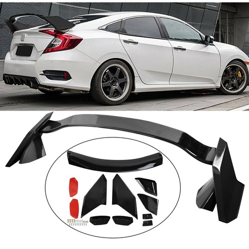 For 2016-2021 Honda Civic Sedan Type R Style Gloss Black Rear Trunk ...