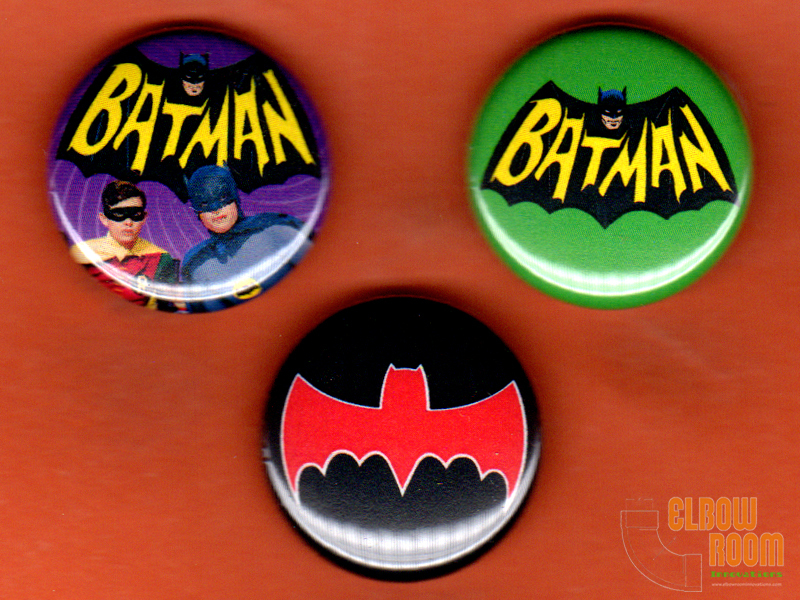 Set of three 1" Batman TV series pins buttons Adam West Burt Ward | eBay