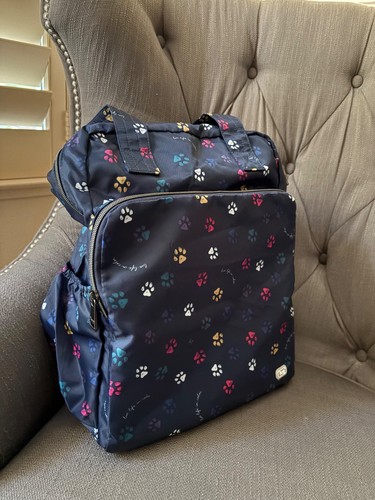 LUG Ranger XL Navy Blue Paw Print Tote Bag Handbag Carry-On Travel | eBay
