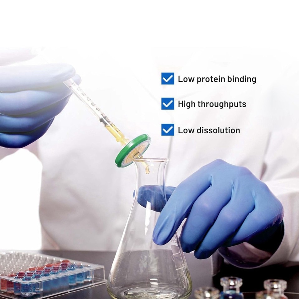 Sterile Spritzenfilter PES (Polyethersulfon), Hydrophile Filtration, 33 ...