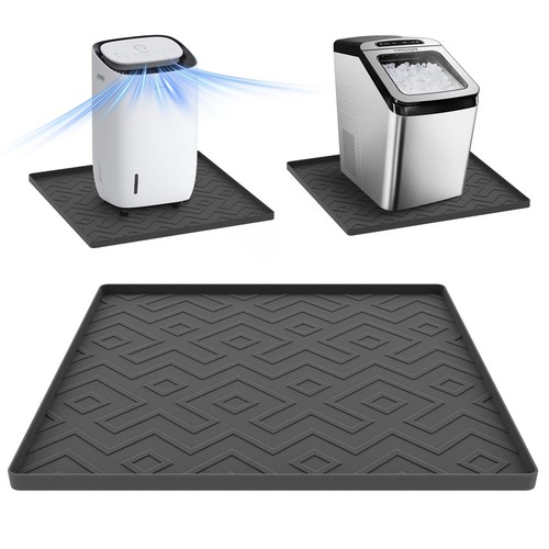 Portable Air Conditioner Silicone Mat with Raised Edges, 20''x20''x0.4 ...