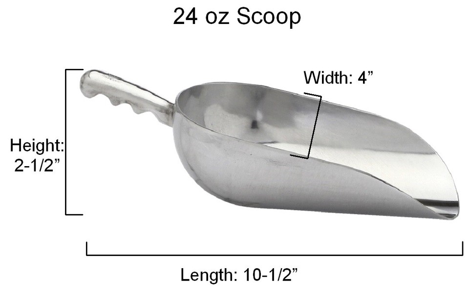 Heavy Duty Cast Aluminum Metal Scoops - Ice Candy Buffet Kitchen Bin ...