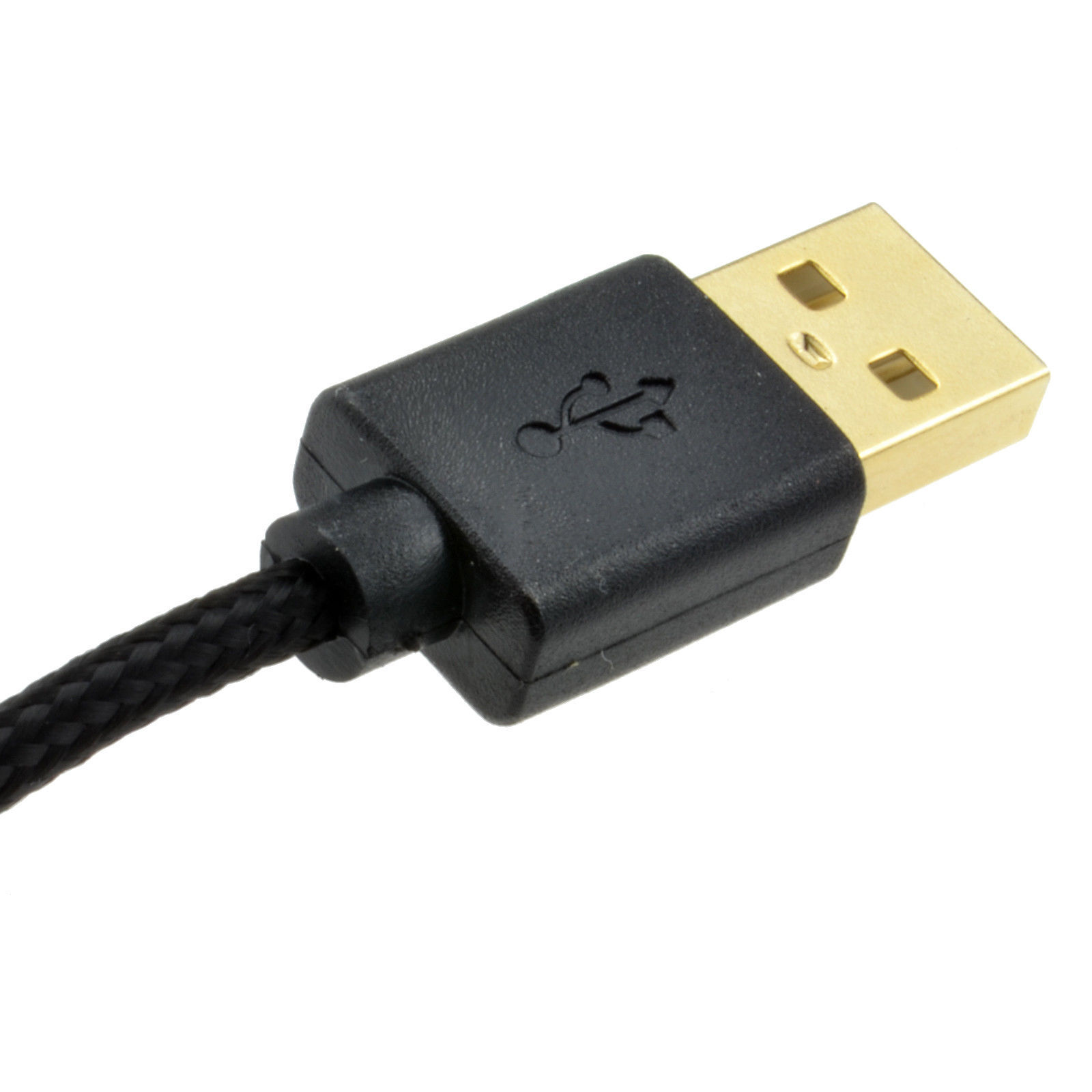 BRAIDED GOLD USB 2.0 A To MICRO B FAST CHARGE Cable 24AWG 0.3m/0.5m/1m ...