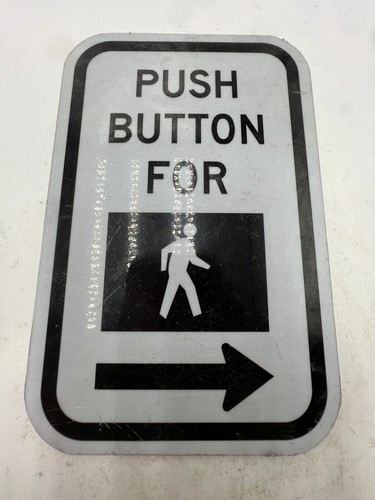 Push Button For Walk Signal Sign White | eBay