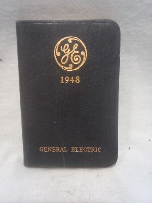 Antique Vintage General Electric GE 1948 Leather Pocket Diary Book ...