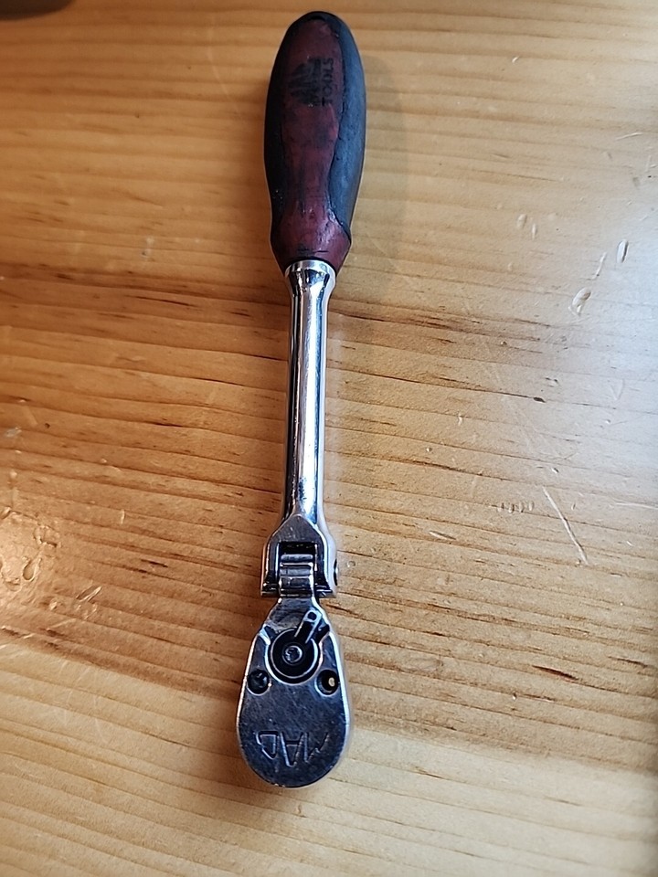 MAC TOOLS MR8FPA RATCHET 1/4" DRIVE comfort grip Pear shaped flex head ...