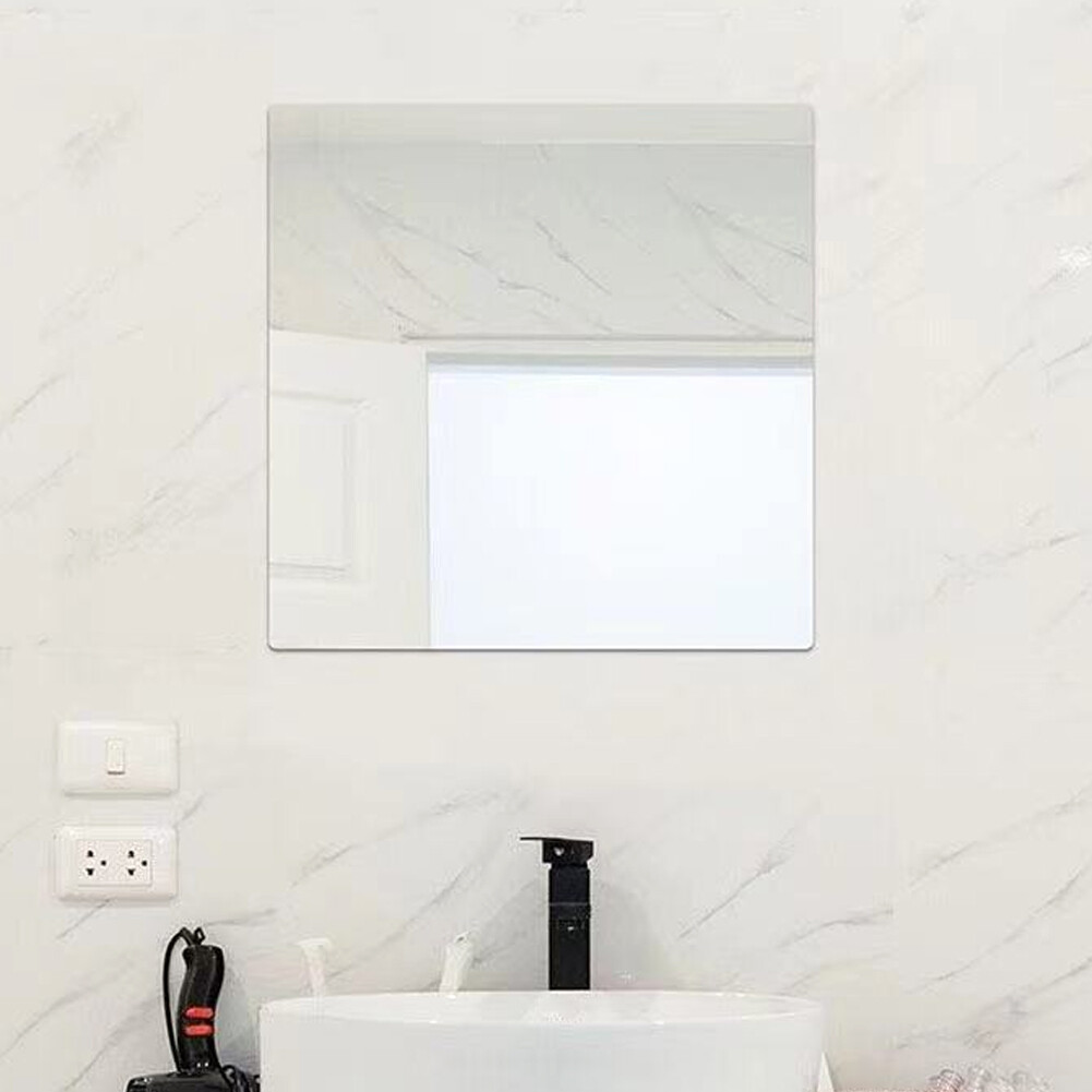 5pcs Living Room SelfFor Wall Square Mirror Sticker Acrylic Home Decor ...
