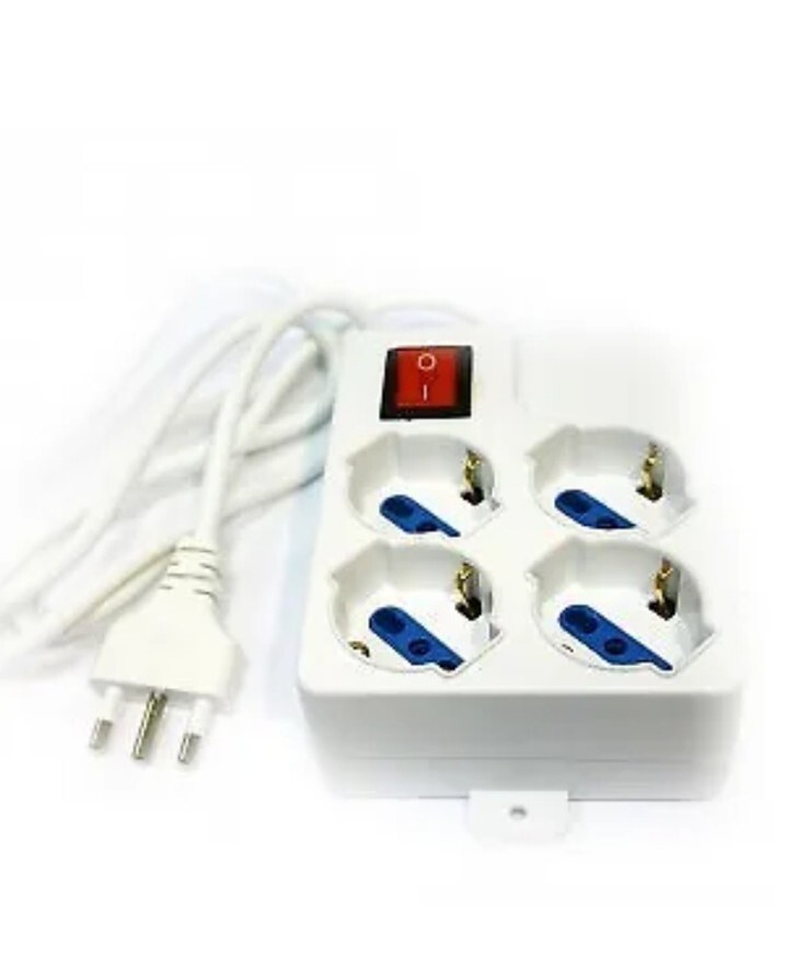 Compact 4-Way Socket Outlet Schuko/Biv. ( ELETTROCANALI code ECK11404 ...