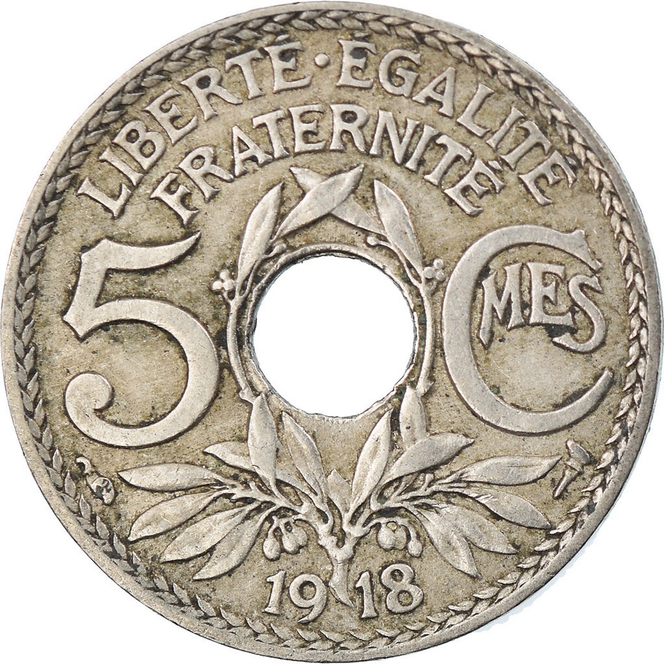 [#217400] Münze, Frankreich, Lindauer, 5 Centimes, 1918, Paris, SS ...