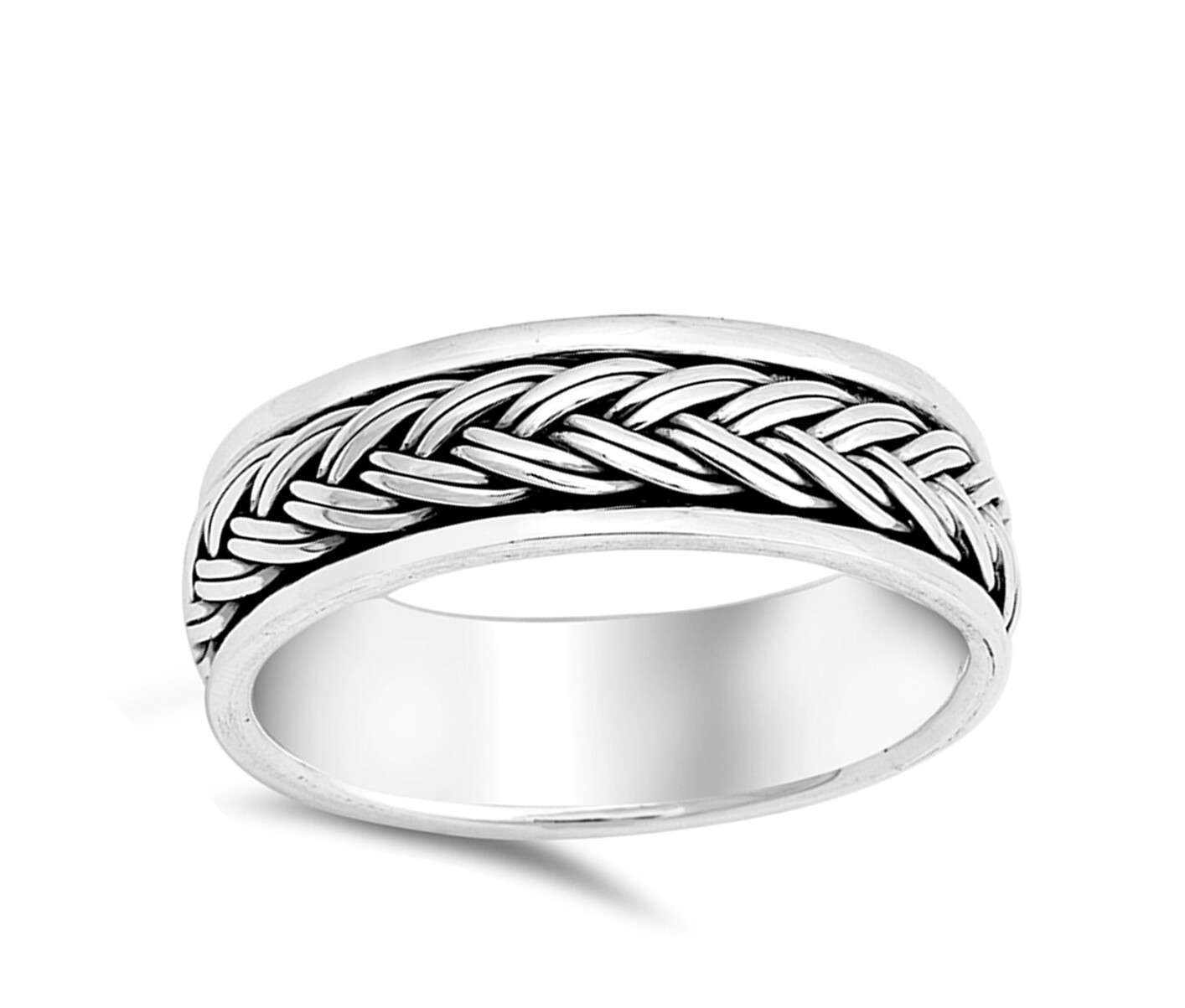 Rope Knot Design Ring New .925 Sterling Silver Wedding Band Sizes 7-13 ...