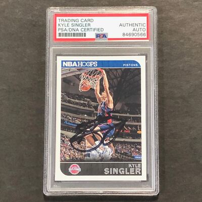 2014-15 NBA Hoops #227 Kyle Singler Signed Card AUTO PSA Slabbed ...