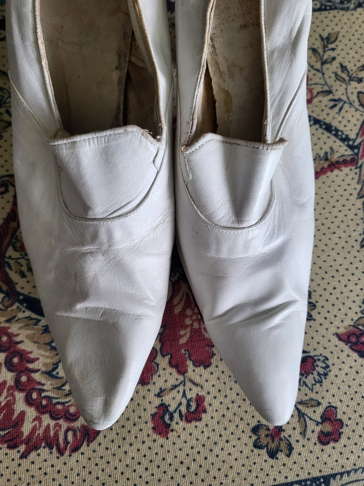 Antique Edwardian Wedding Shoes Wedding Slippers-1910… - Gem