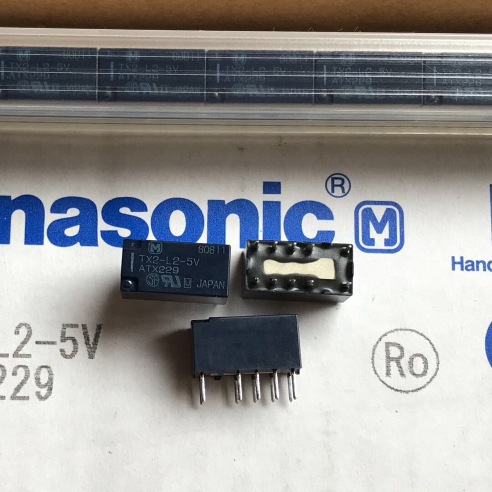 TX2-L2-5V ATX229 Panasonic Electromechanical Relay DPDT 1A 5VDC (Pack ...