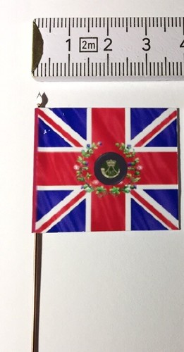 554)1x 25mm 28mm British Napoleonic Flag Waterloo 1815 95th Rifles King ...