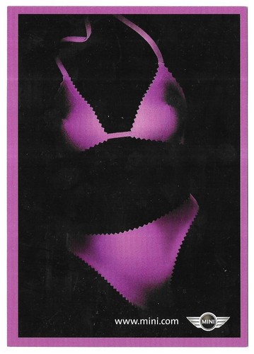 RARE / CARTE POSTALE - MINI : BMW AUTO CAR SEXY GIRL LINGERIE POSTCARD ...