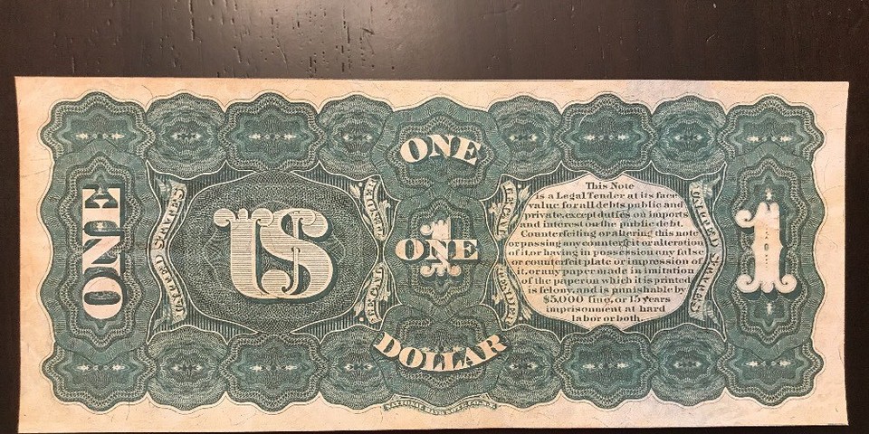 Reproduction $1 US Note 1869 Washington “Rainbow Note” Currency Copy ...