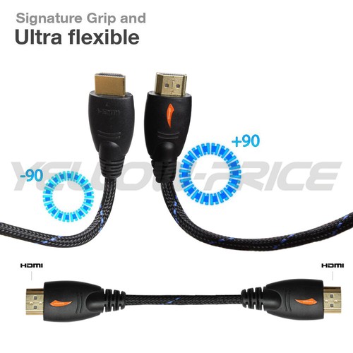 Braided-Short&Long Ultra HD HDMI Cable AU Lot - 4K 1M 2M 3M 5M 8M 10M ...