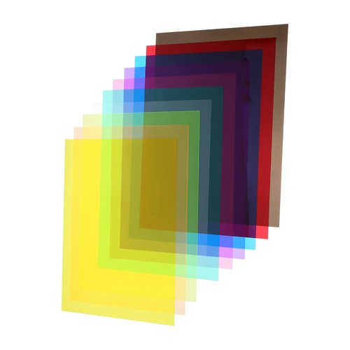 10 Pcs Pvc Film Light Bright Refill Sheets Cellophane Tape Colored ...