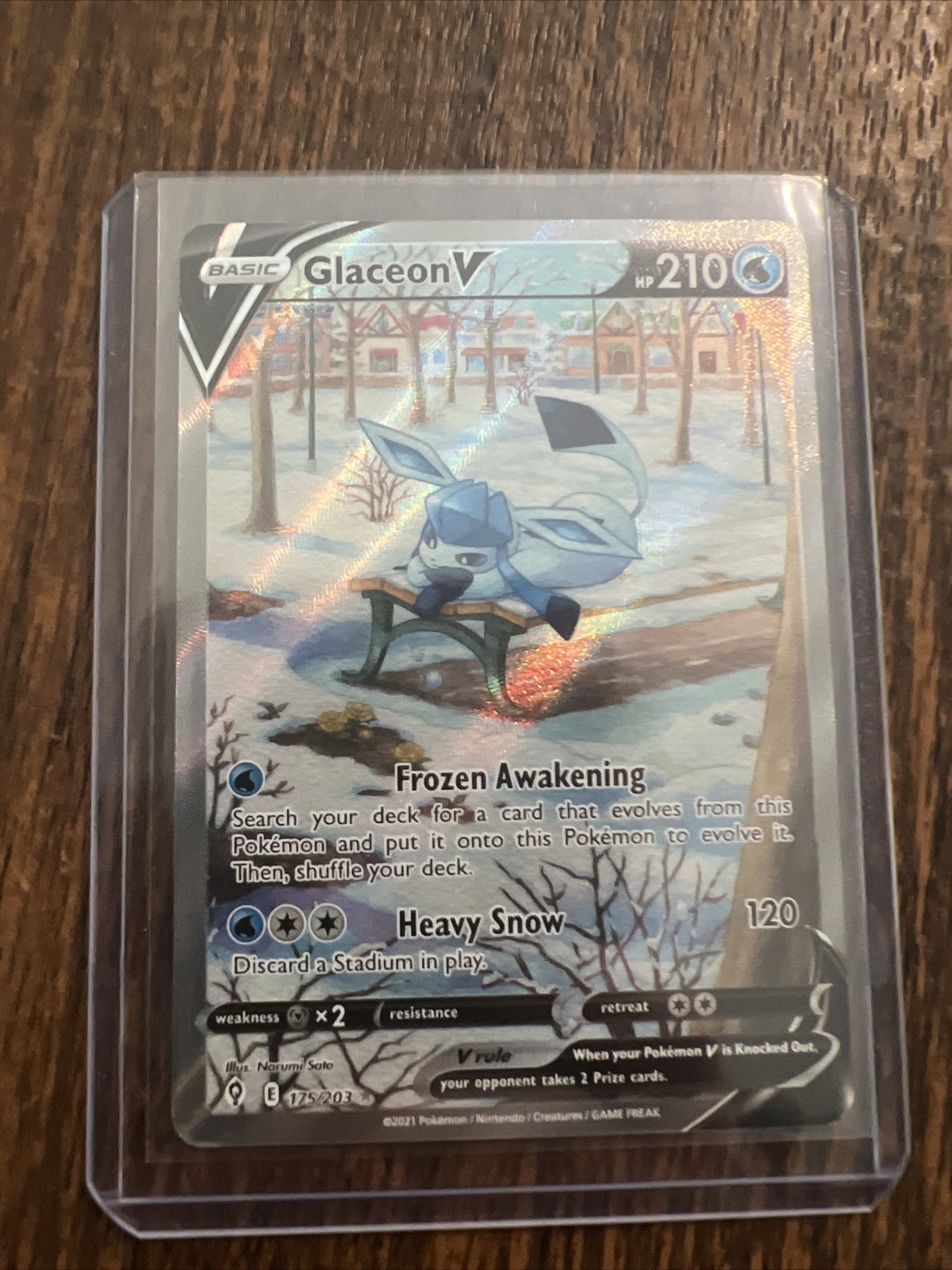 Glaceon V 2021 Sword & Shield: Evolving Skies #175/203 Holo (Alternate ...