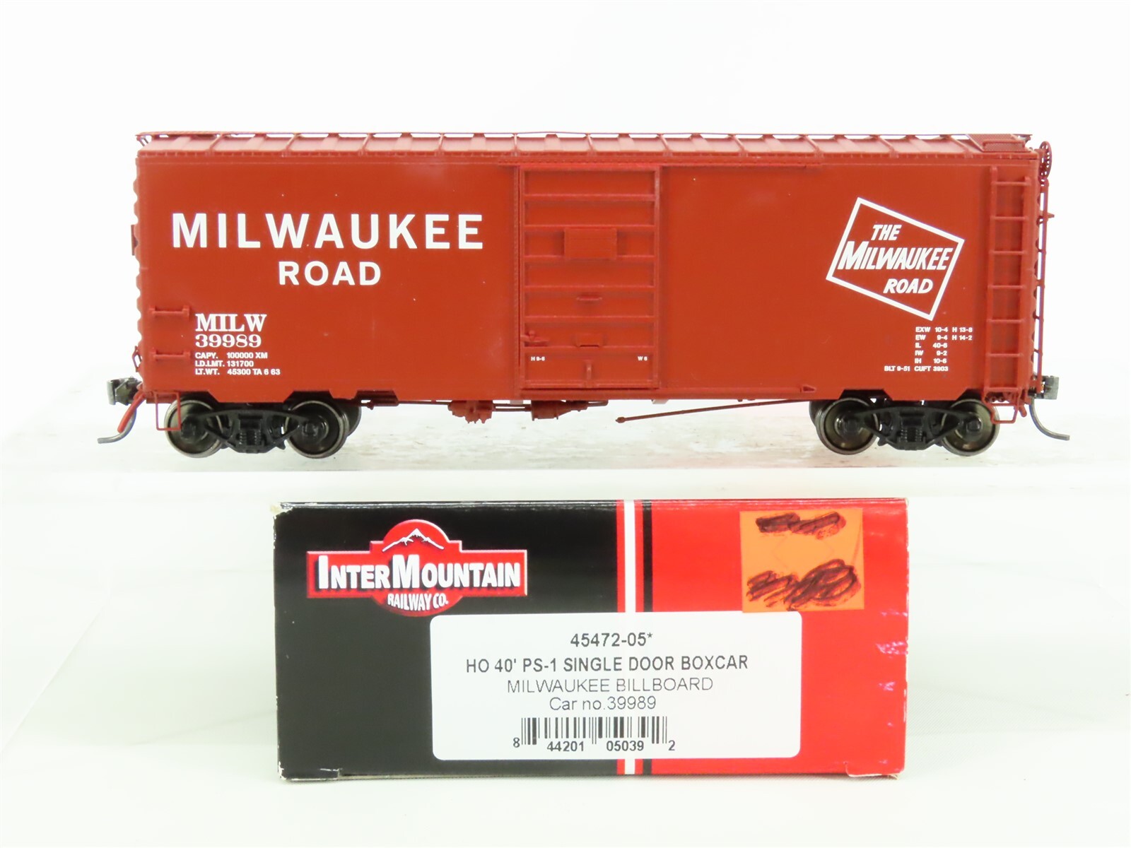 HO Scale InterMountain 45472-06 MILW Milwaukee Road 40' PS-1 Box Car ...