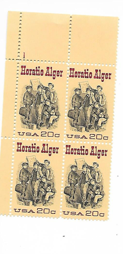 HORATIO ALGER AUTHOR MINT PLATE BLOCK | eBay