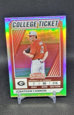 Jonathan Cannon 2022 Elite Extra Edition College Tickets Optic Holo # ...