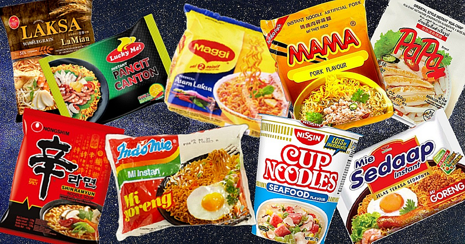 20 Piece Ramen Noodles Bulk Variety Pack Instant Noodle Soup Packets ...