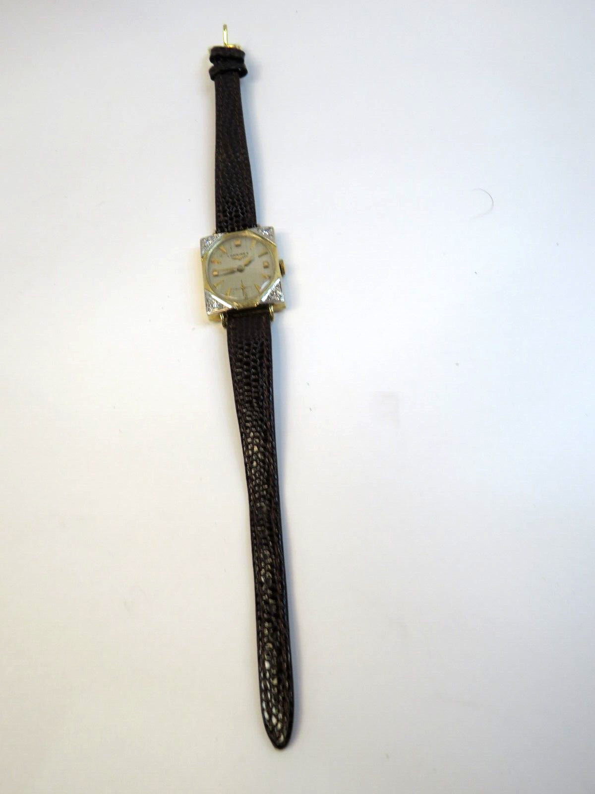 VINTAGE MANS LONGINES SQUARE FACE WRISTWATCH DIAMOND… - Gem