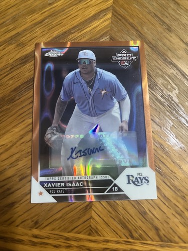 2023 Topps Chrome Pro Debut XAVIER ISAAC Orange Lava Auto PDC-90 ...