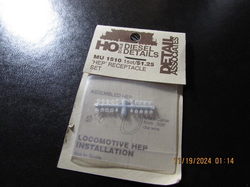HO SCALE, DETAIL ASS. DIESEL, MU 1510, HEP RECEPTICAL SET | eBay