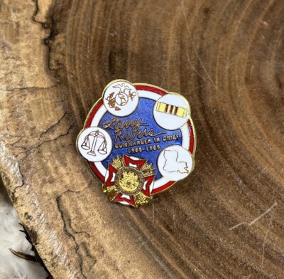 Chief Firefighter Pin Badge Larry Rivers 88-89 Maltese Gold Tone ...