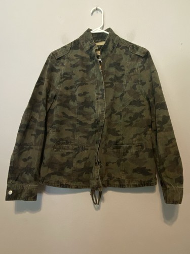 Charlie Paige Womens Camo Jacket Size Large Light Canvas Cotton ...
