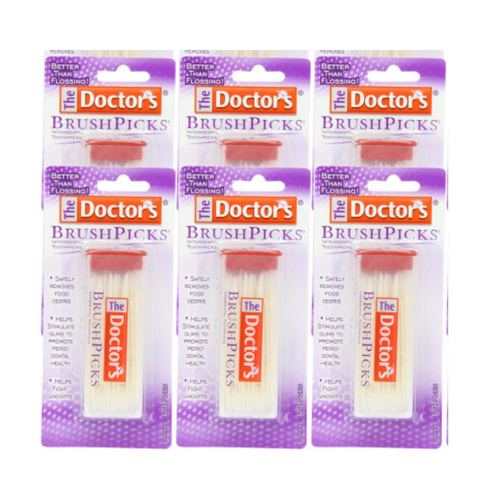 Brushpicks Interdental Toothpicks | 120-Picks per Pack | (6-Pack ...