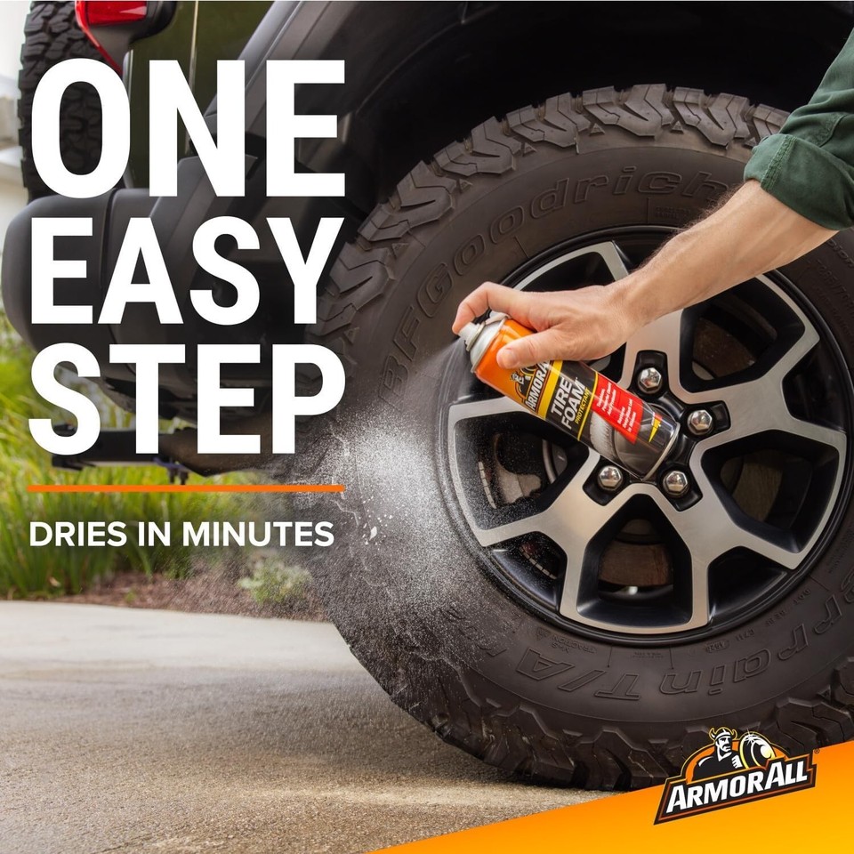 3x Armorall Tire Foam Car Tyre Dressing Shine Spray Back To Black ...