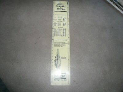 Champion Advertising 12" Ruler - Chevies & Ford Spark Plugs with ...