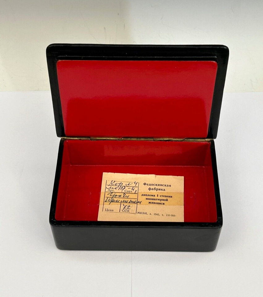 Vintage Russian USSR Fedoskino Lacquer Box "Rooks Have Returned" Signed ...