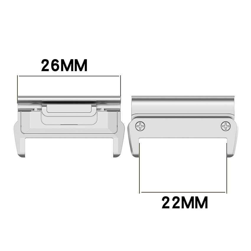 20/22/26mm Watch Band Connector for Garmin Fenix 3-8 Instinct 2X Metal ...