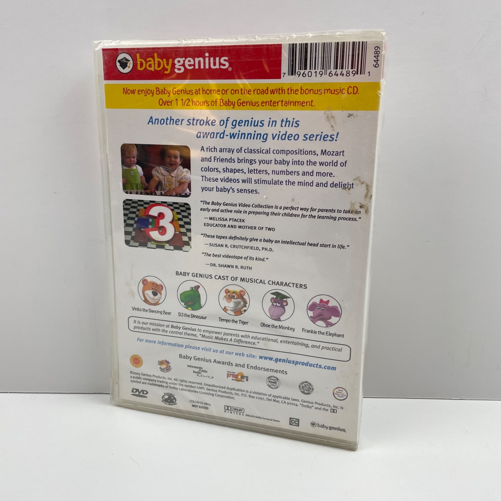 Baby Genius Mozart & Friends (DVD, 2004) With Bonus Music CD Award ...